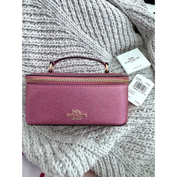 Coach | Storage & Organization | Coach F37568 Metallic Leather Vanity ...